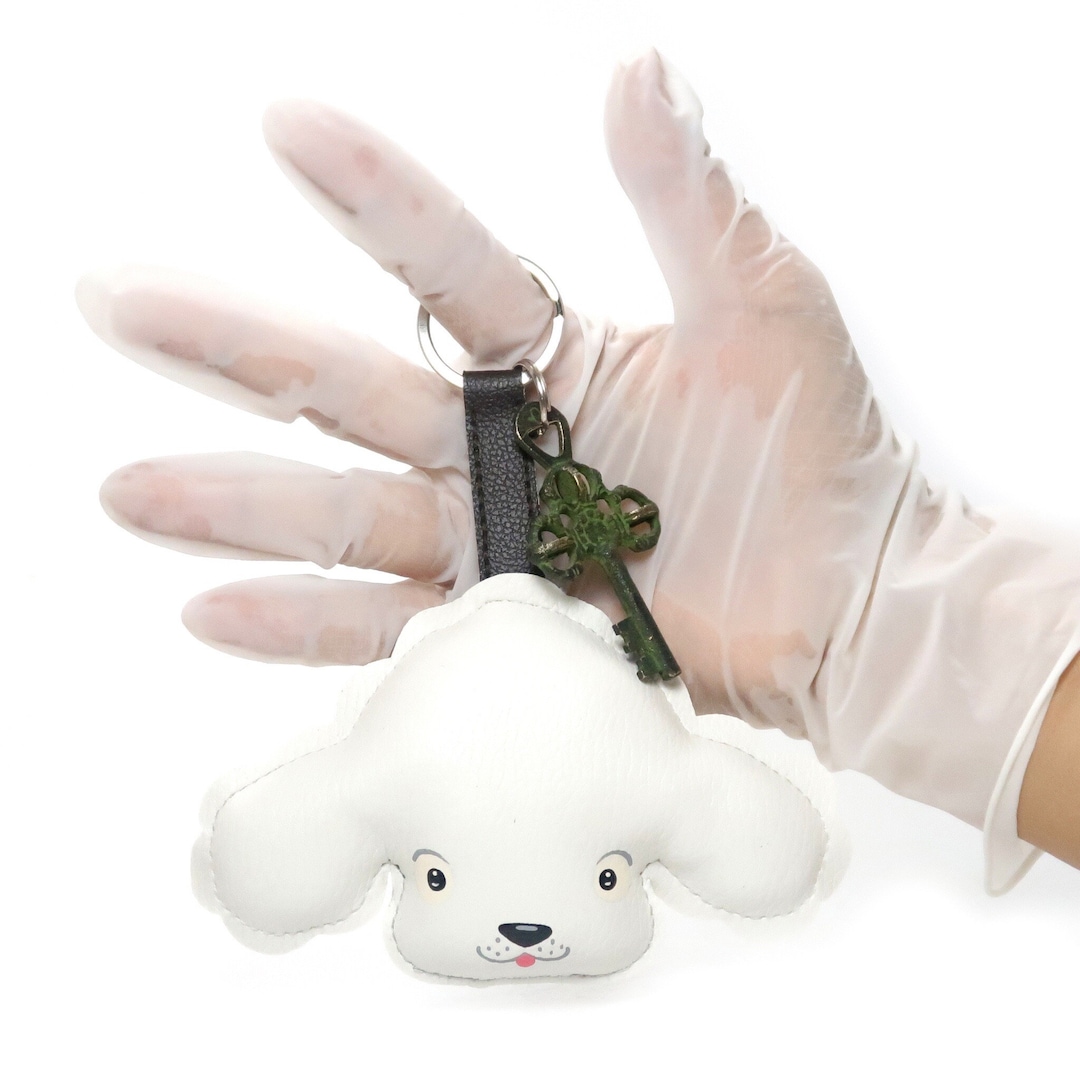 White Poodle Keychain , Poodle Bag Charm,handmade Keychain for Animals ...