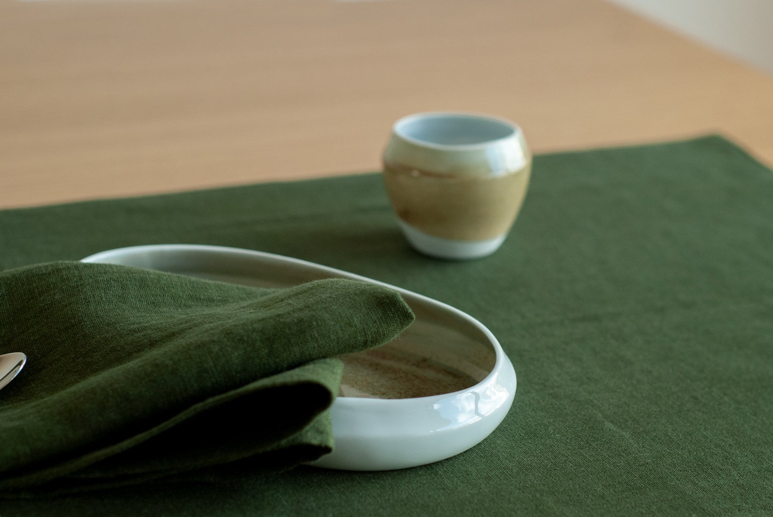 Green Linen Napkins, Washed Linen Napkins, Zero Waist Napkins, Linen ...