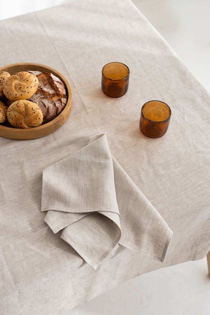 Washed Linen Tablecloth, Dinning Tablecloth, Home Style Linen, Square ...