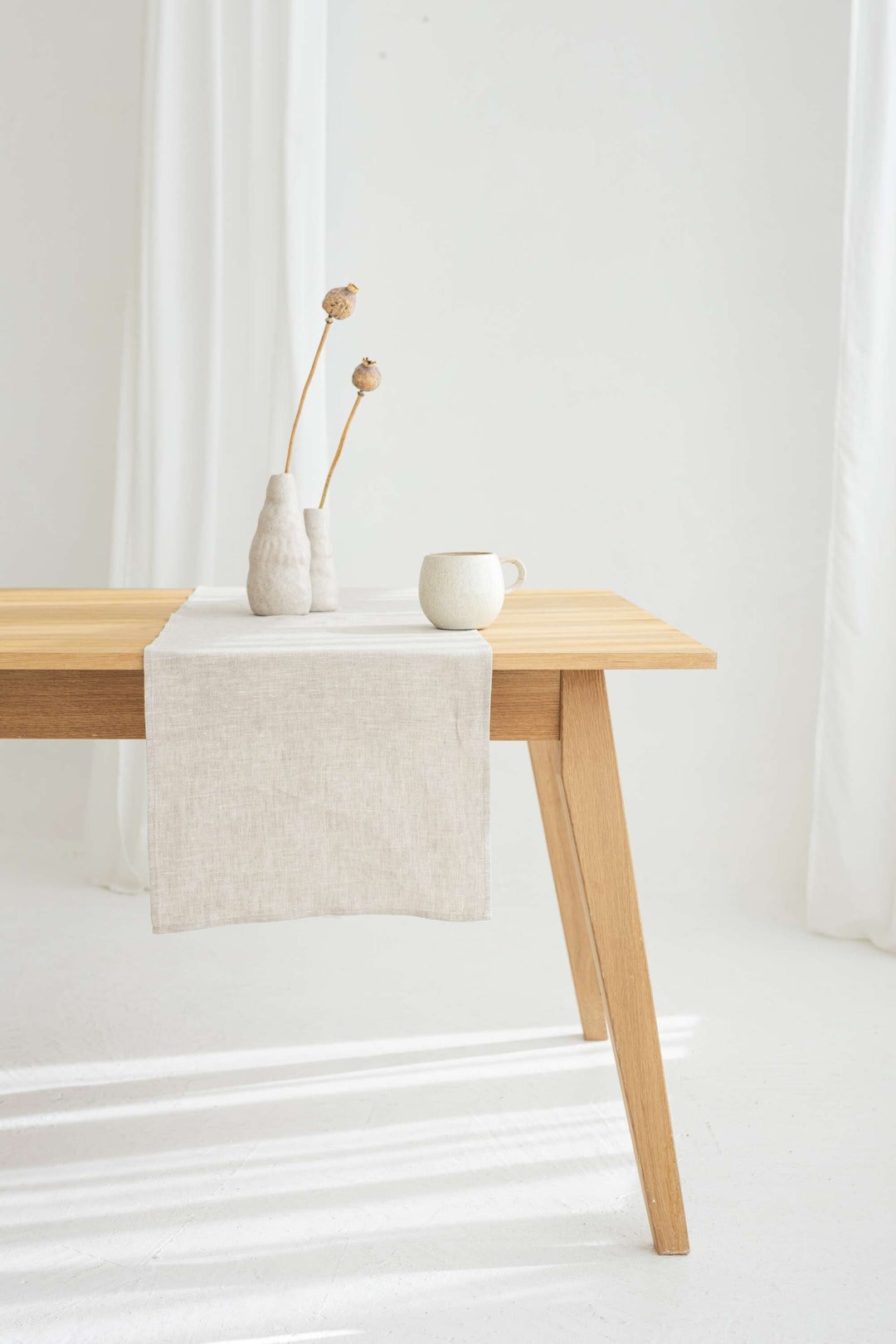 Table Runners, Handmade Linen Table Runners, Stonewashed Linen Table ...