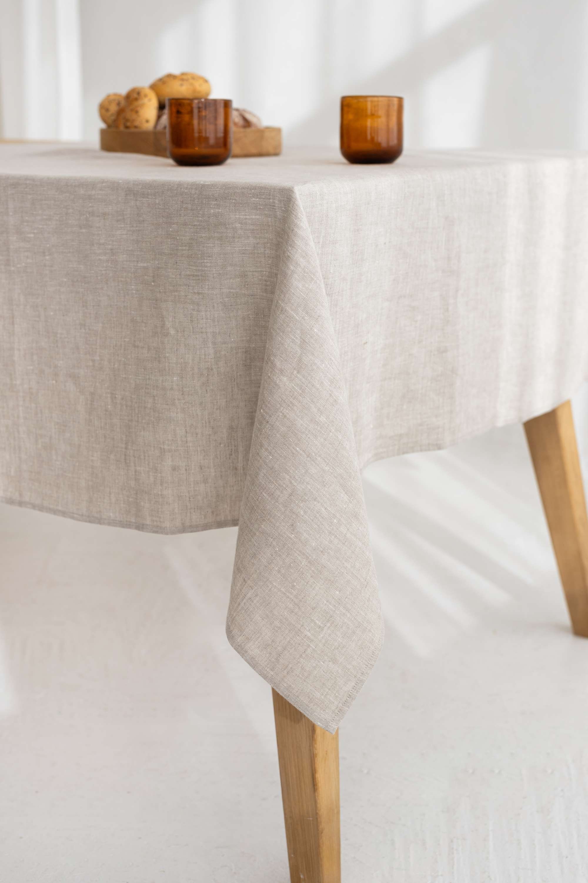 Washed Linen Tablecloth, Dinning Tablecloth, Home Style Linen, Square ...