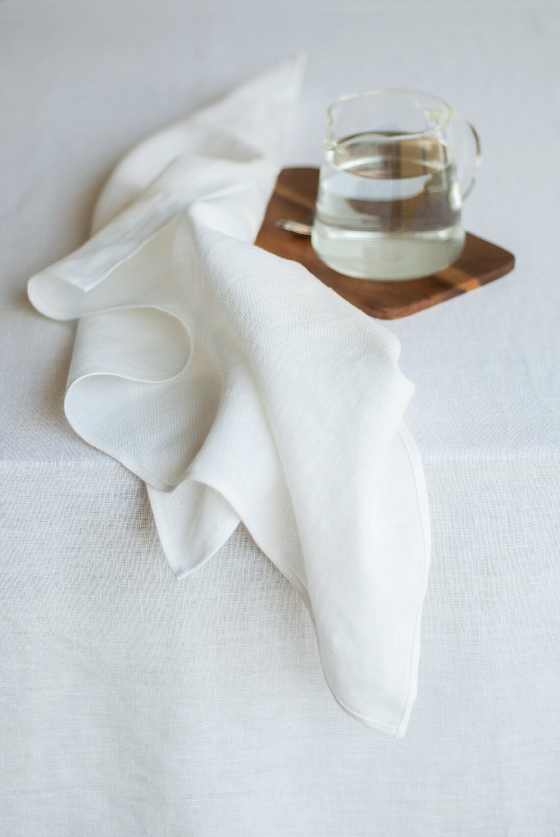 White Tea Towel Washed Linen Tea Towel Soft Linen Hand - Etsy