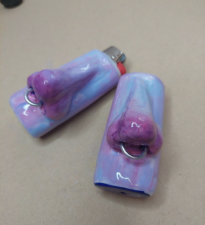 Pierced Nose Clay Lighter Case/holder/decor/sleeve for Bic Maxi ...