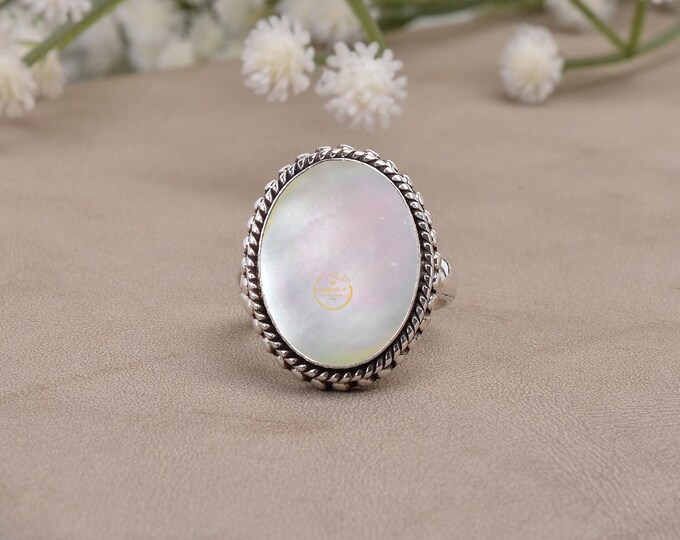 Abalone Sterling Silver Shell Bypass Wrap Ring Size 7, Sterling Silver ...