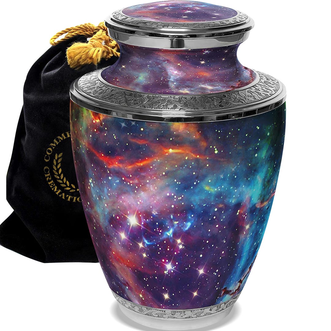 Cosmic Galaxy Cremation Urn: Hand-engraved Aluminum Urn for Ashes - Etsy
