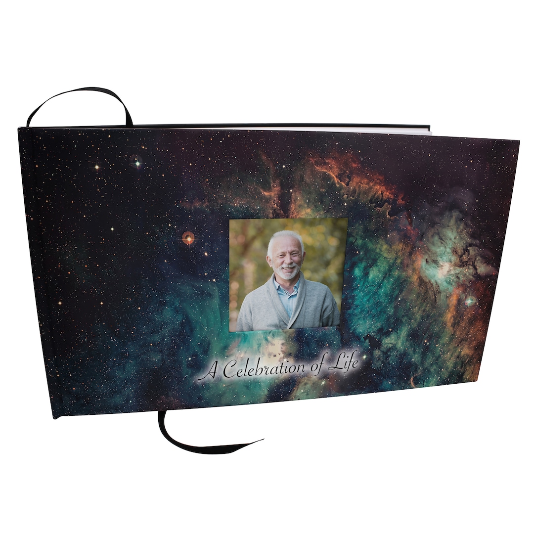 Supernova Theme Celebration of Life Funeral Guest Book for Funeral or ...