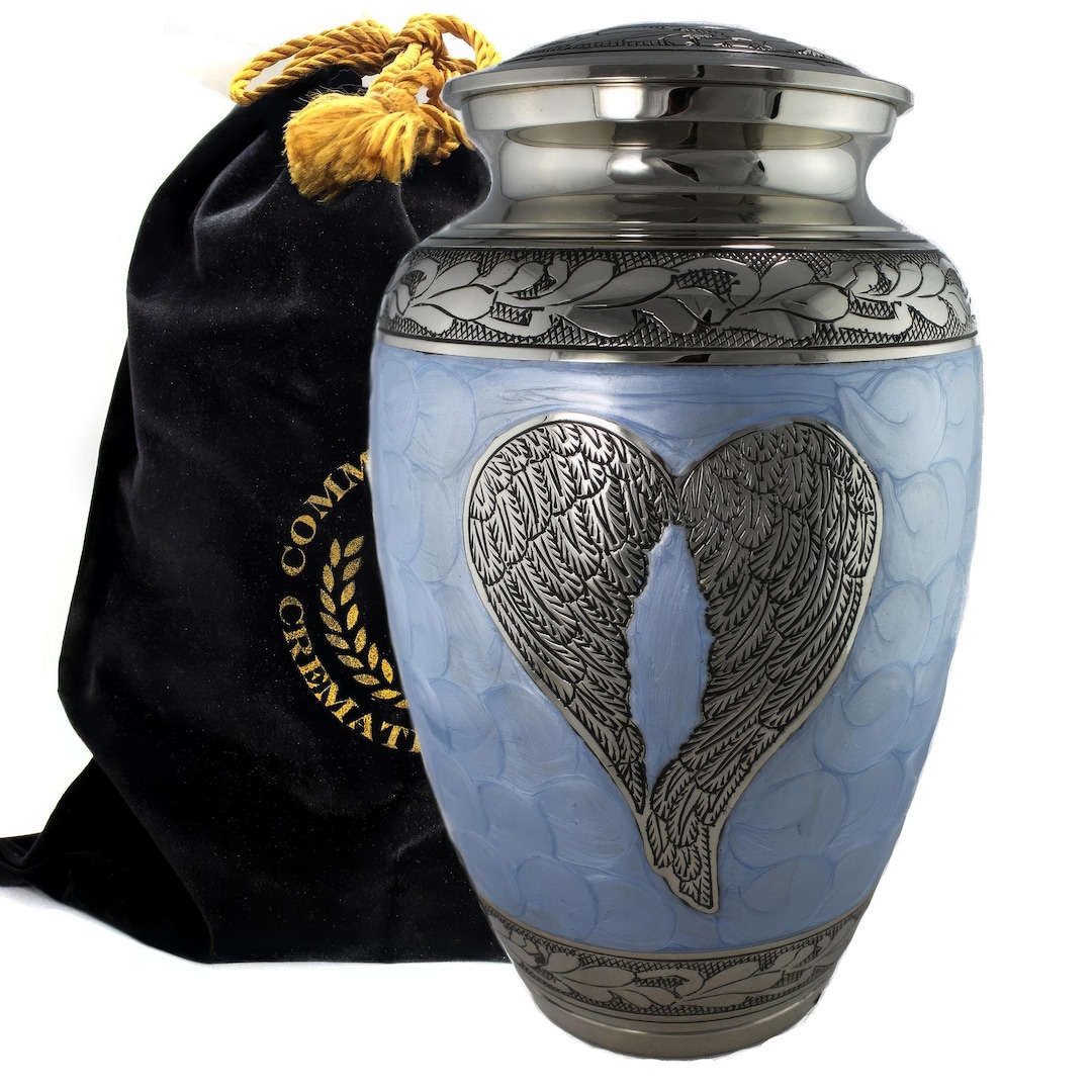 Blue Urns for Human Ashes Large XL Small Blue Cremation Urns for Adults ...