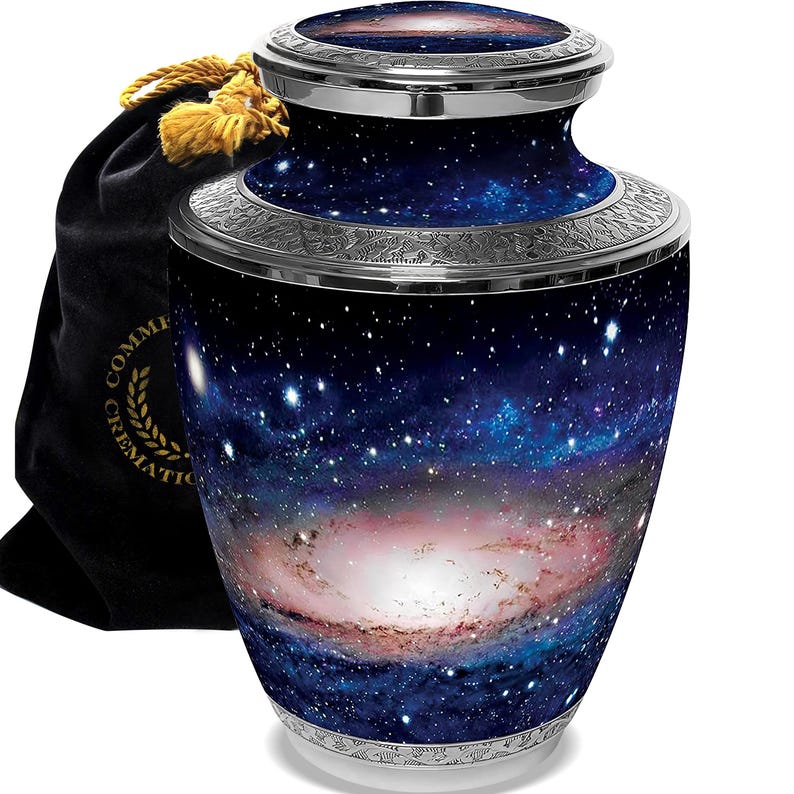 Milky Way Galaxy Cremation Urn for Human Ashes Beautifully Handcrafted ...