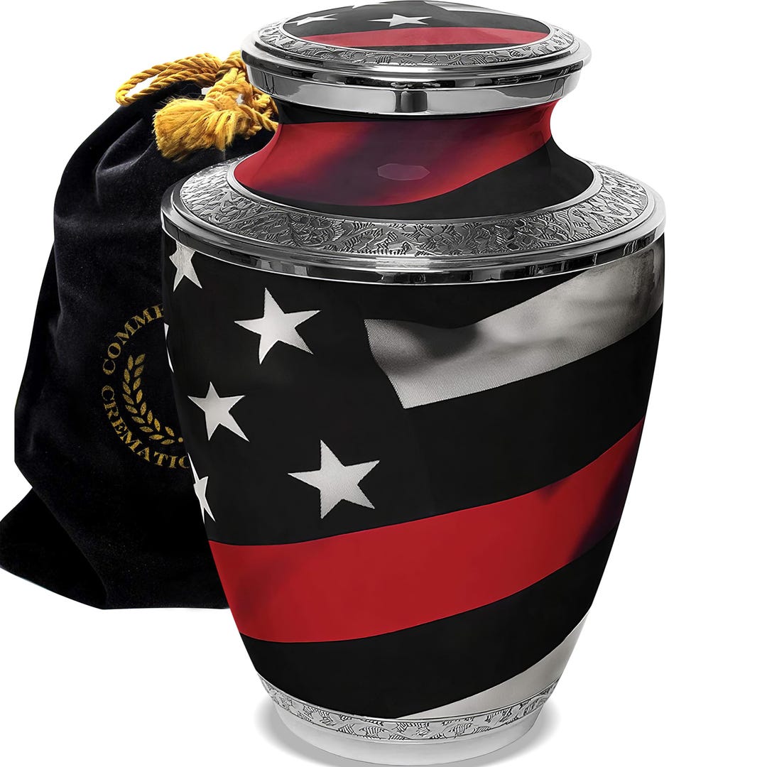Firefighter Cremation Urn: Hand-engraved Aluminum Urn for Ashes - Etsy
