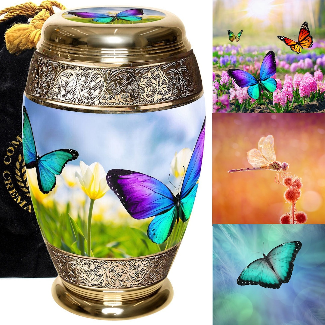 Urns for Human Ashes Large XL Small Butterfly Cremation Urns for Adults ...