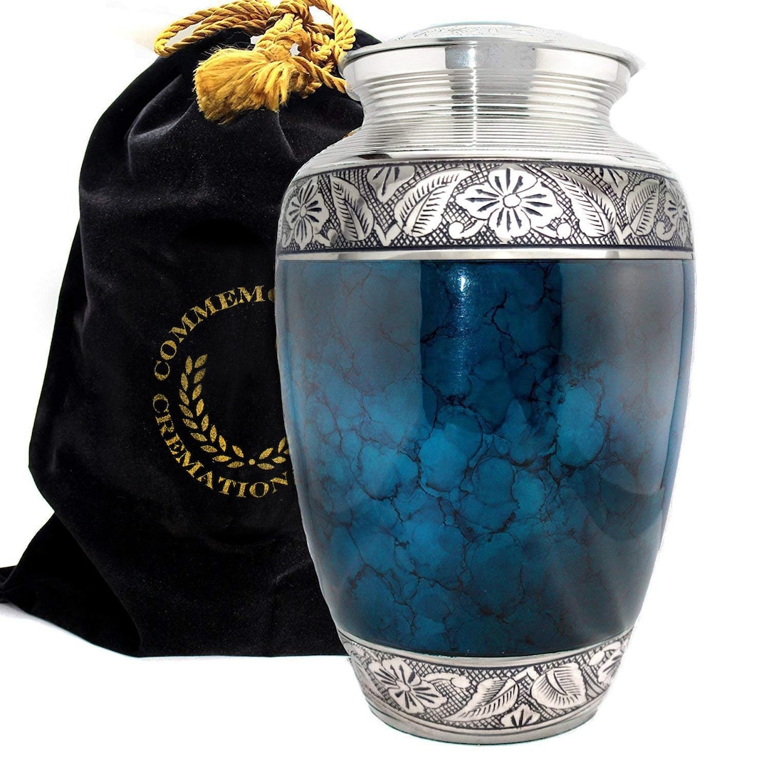 Blue Urns for Human Ashes Blue Cremation Urns for Adults Large XL Small ...