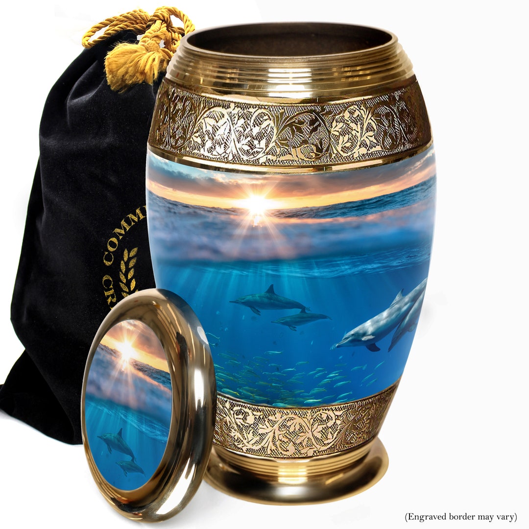 Dolphin Cremation Urn for Human Ashes: Ocean Memorial Urn - Etsy