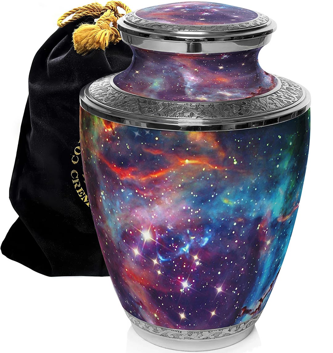Cosmic Galaxy Cremation Urn: Hand-engraved Aluminum Urn for Ashes - Etsy