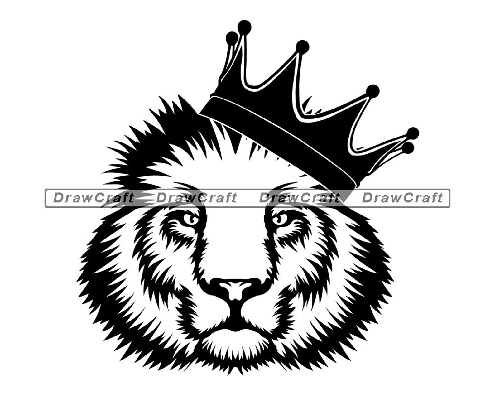 Lion In Crown 2 SVG Lion SVG King Lion SVG Lion Cut Files | Etsy