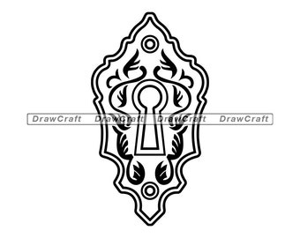 Paper, Party & Kids Paper Keyhole Svg Lock Svg Keyhole Dxf Keyhole ...