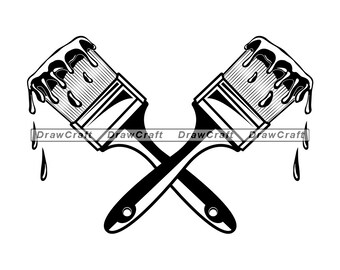 Paint Brush Dxf | Etsy