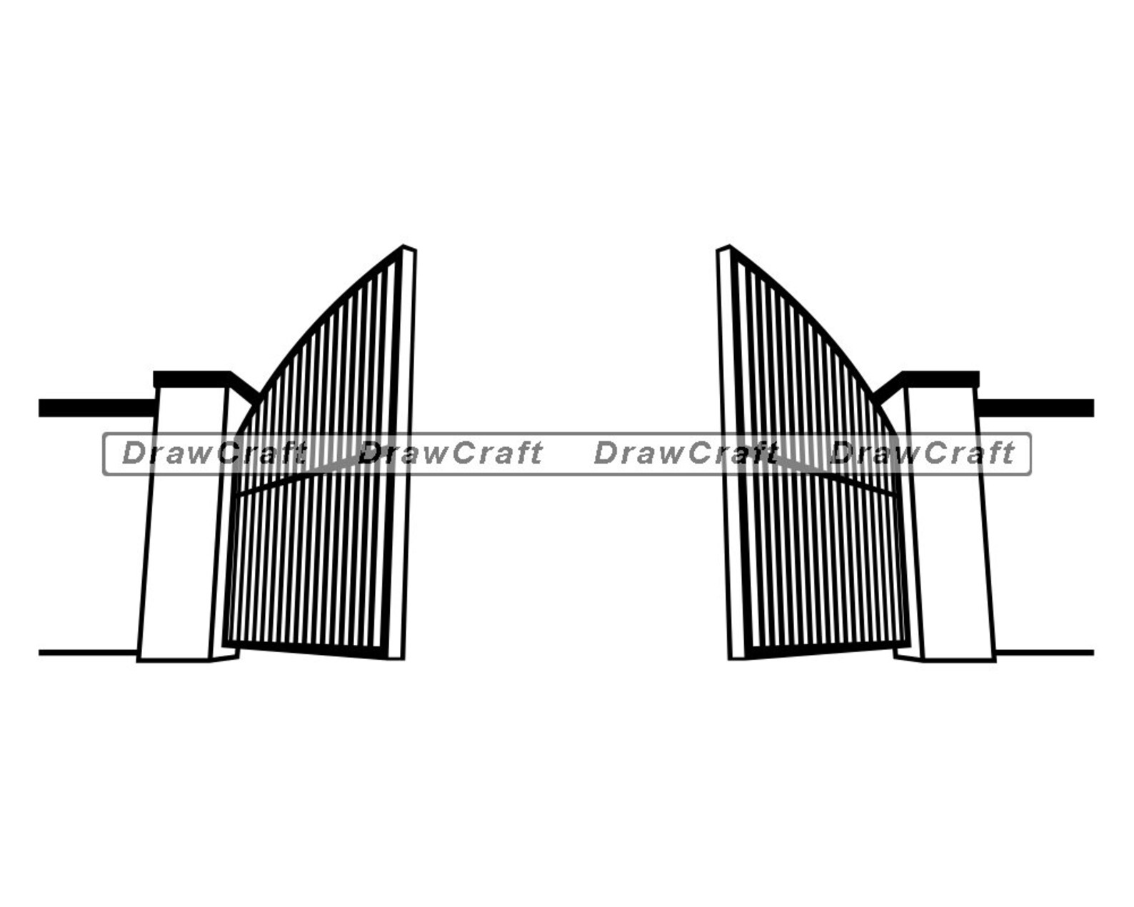 Open Gates Svg Gates Svg House Gates Svg Open Gates Cut | Etsy