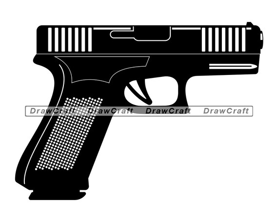 Handgun 2 Svg Handgun Svg Pistol Svg Gun Svg Handgun Cut | Etsy