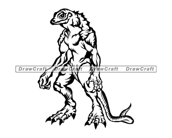Lizardman SVG Lizard Svg Reptile Svg Monster Svg Lizardman | Etsy