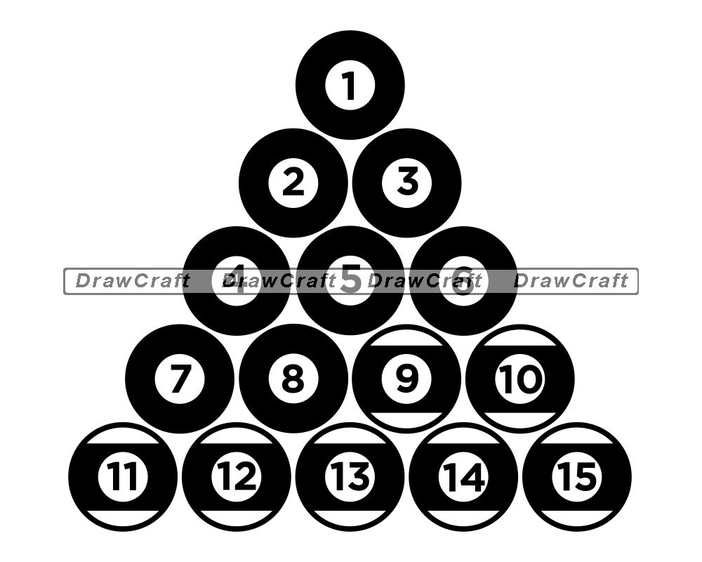 Cut Files For Silhouette Dxf Png Eps Billiards Balls Clipart Billiards ...