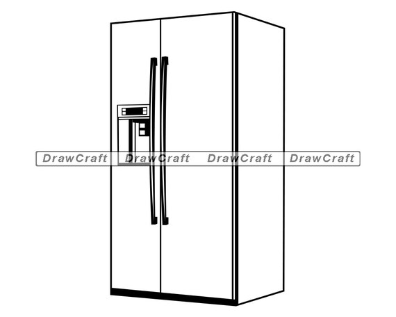 Refrigerator Clipart Kitchen Svg Dxf Refrigerator Cut Files For ...