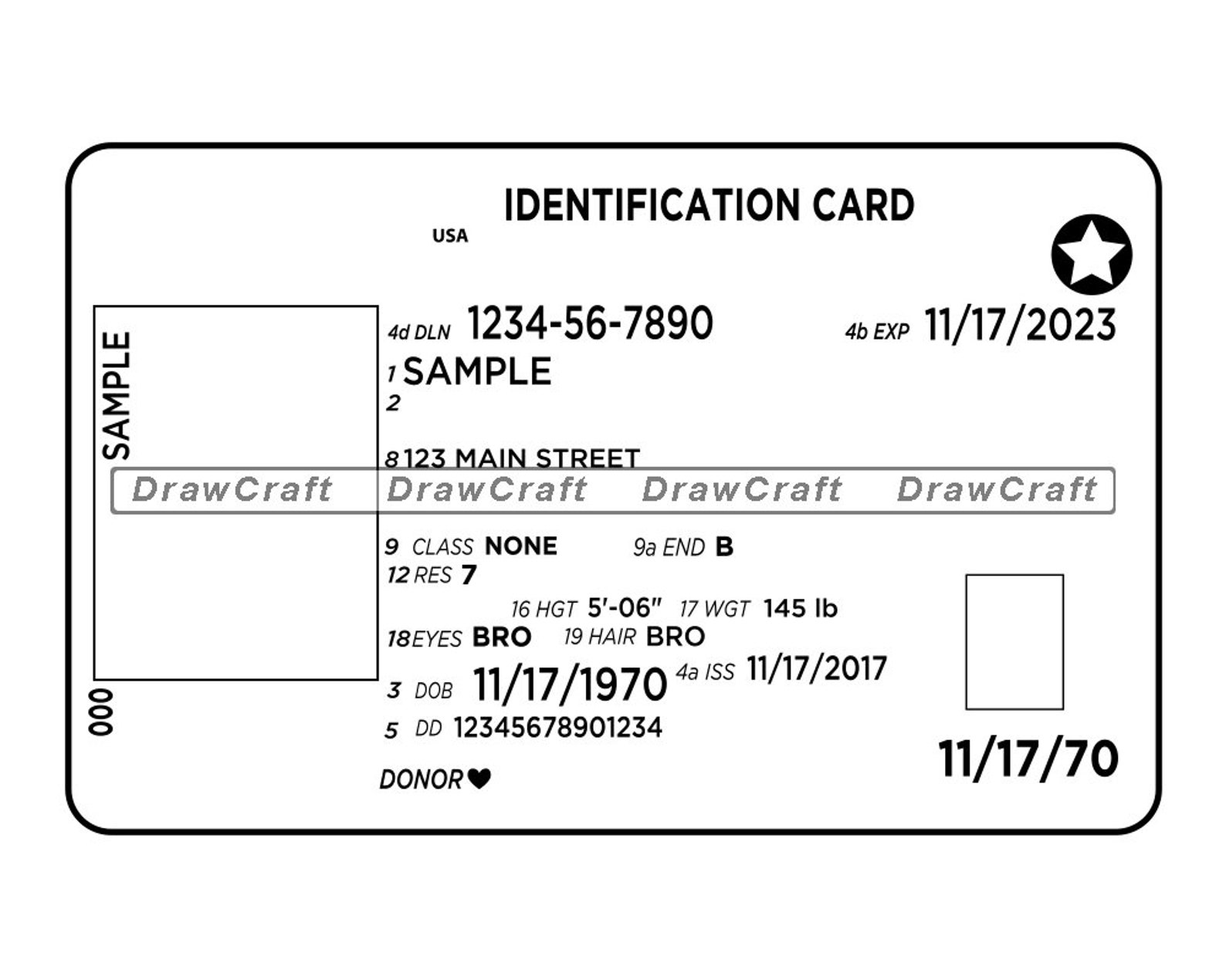 ID Svg Identification Svg Licence Svg ID Cut Files ID | Etsy