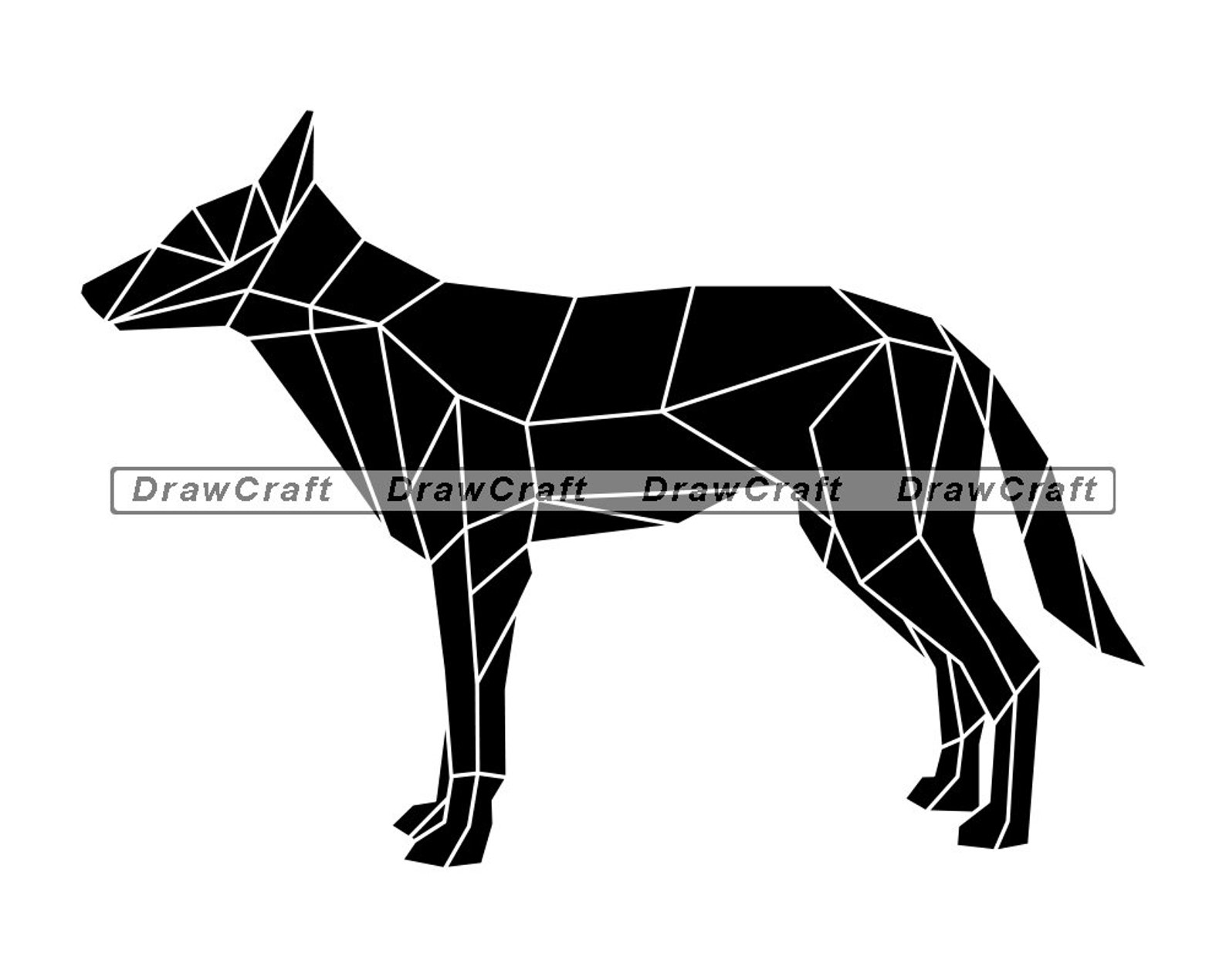 Geometric Coyote Svg Coyote Svg Geometric Animals Svg | Etsy