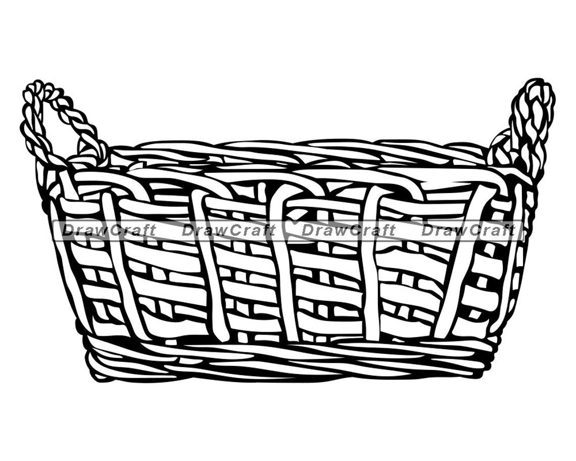 Wicker Basket 2 Svg Basket Svg Picnic Svg Wicker Basket | Etsy