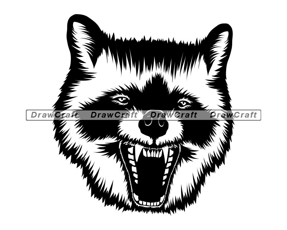 Angry Raccoon SVG Raccoon SVG Raccoon Mascot Svg Forrest | Etsy