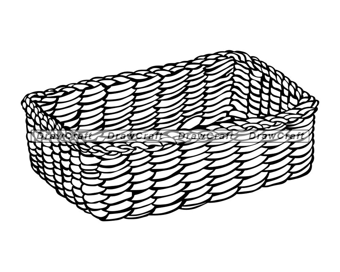 Wicker Basket Svg Basket Svg Picnic Svg Wicker Basket Cut | Etsy