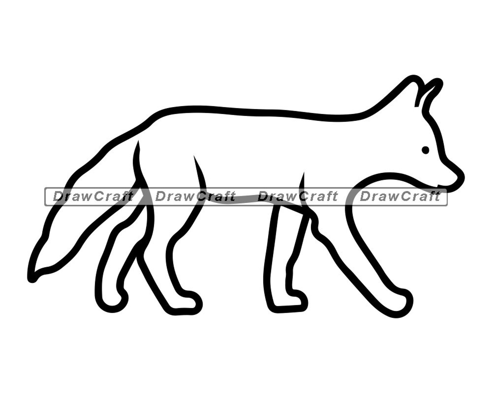 Baby Fox Outline Svg Fox Svg Animals Svg Forest Creatures | Etsy