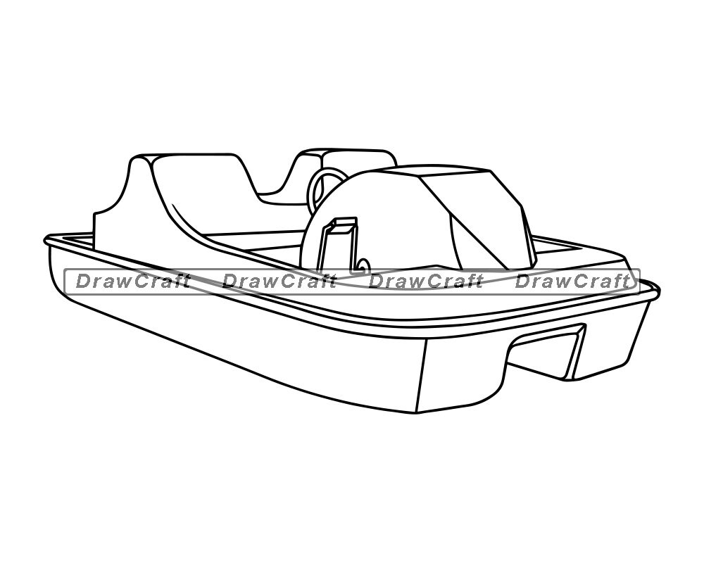 Paddle Boat Outline Svg Paddle Boat Svg Paddle Boat Cut | Etsy