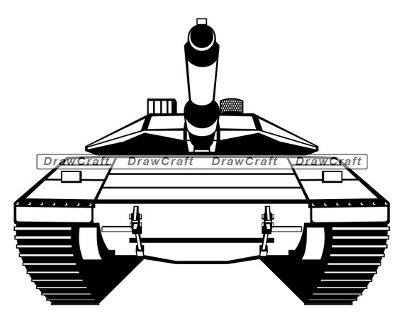 Tank Outline #2 SVG Tank Files for Cricut Png Army Eps Vector Tank ...
