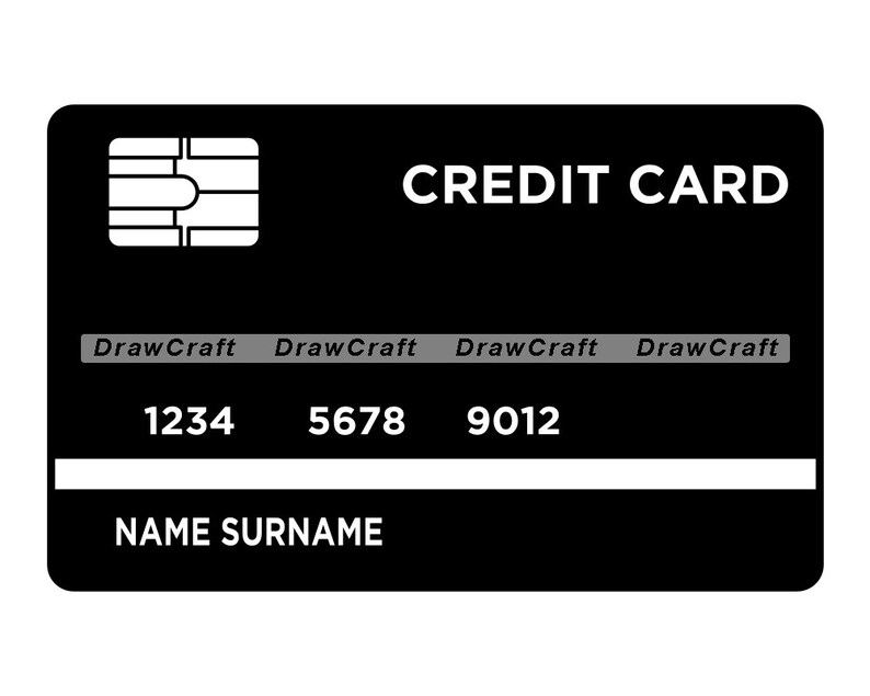 Credit Card Template Svg Credit Card Svg eCommerce Svg | Etsy