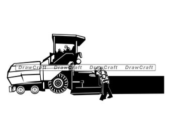 Asphalt Paver Svg | Etsy