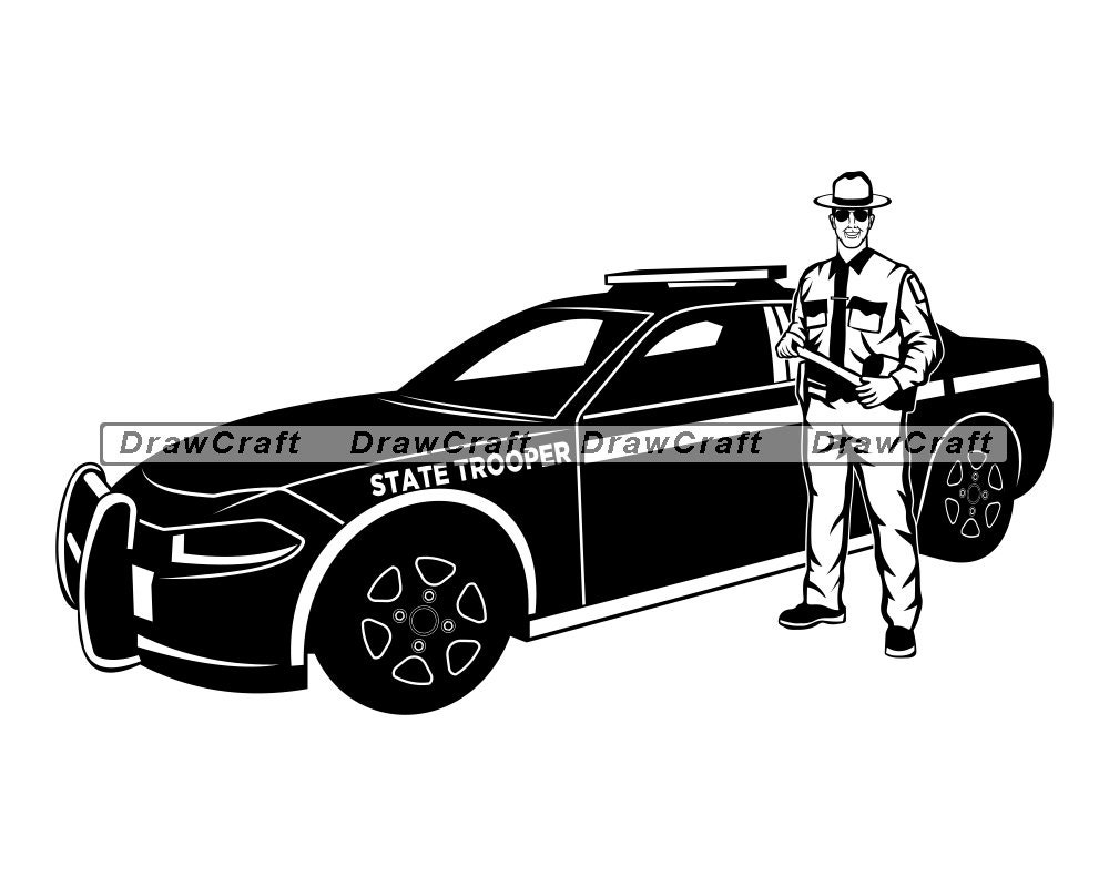 State Trooper Badge Outlines