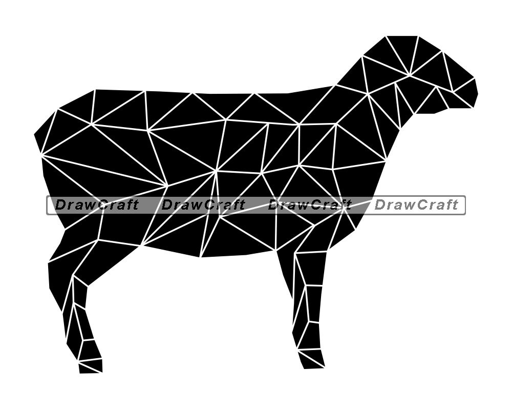 Geometric Sheep Svg Sheep Svg Geometric Animals Svg Animals | Etsy