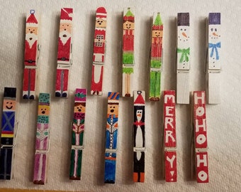 Clothespins Christmas | Etsy