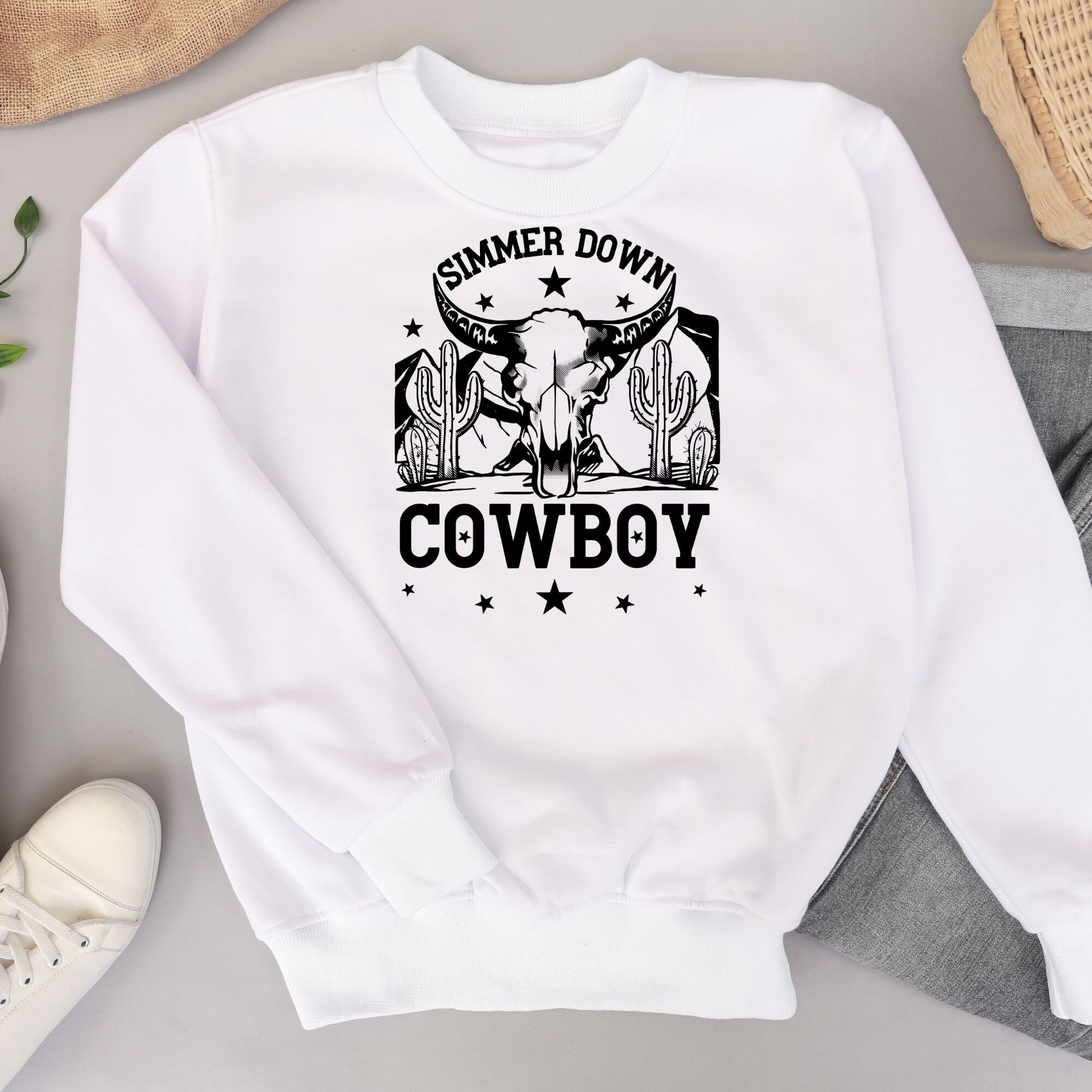 Simmer Down Cowboy Svg Cute Western Svg Desert Shirt Svg - Etsy
