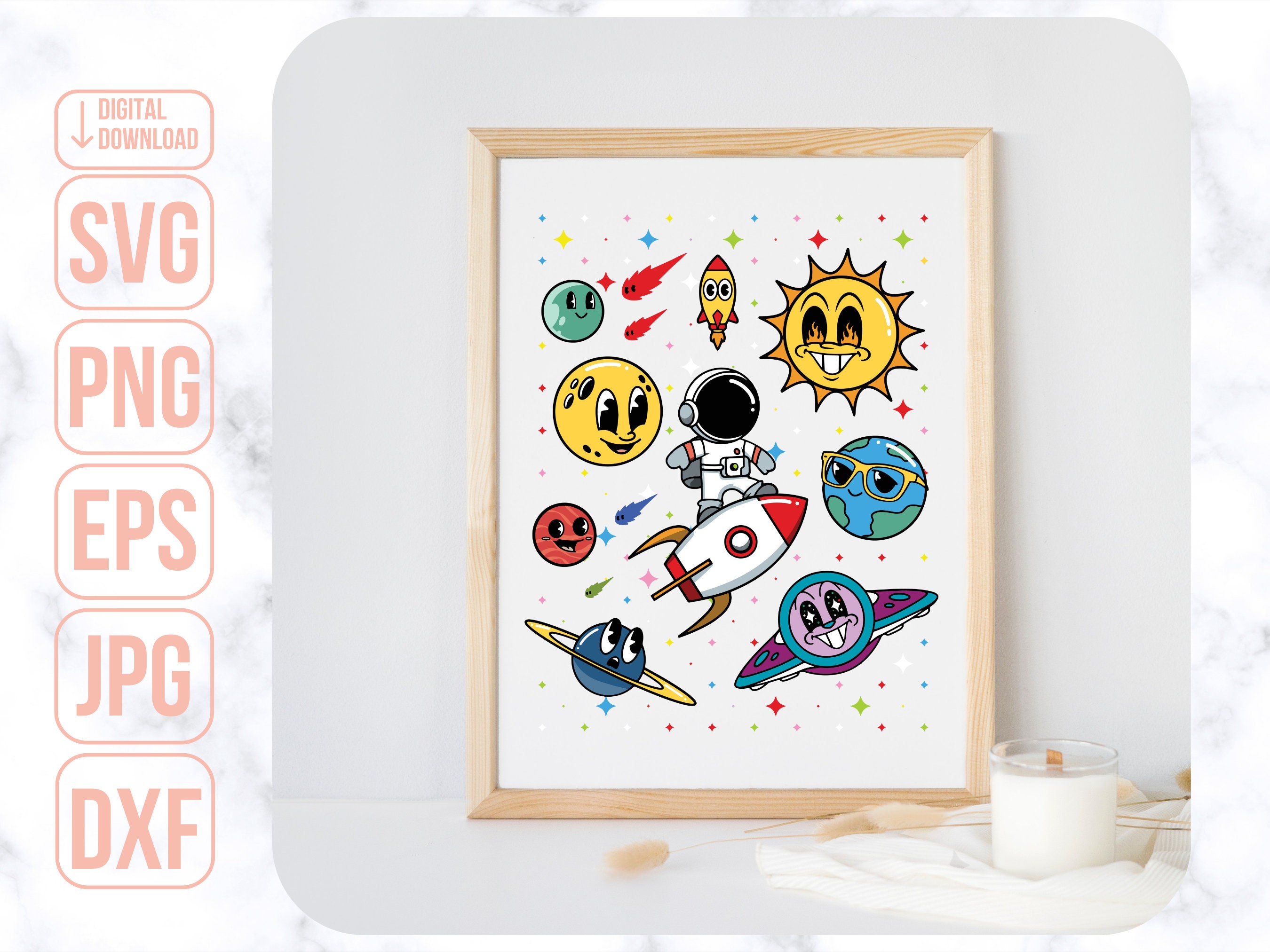 Kids Space Svg, Outer Space Decor, Space Theme, Stars Svg File - Etsy