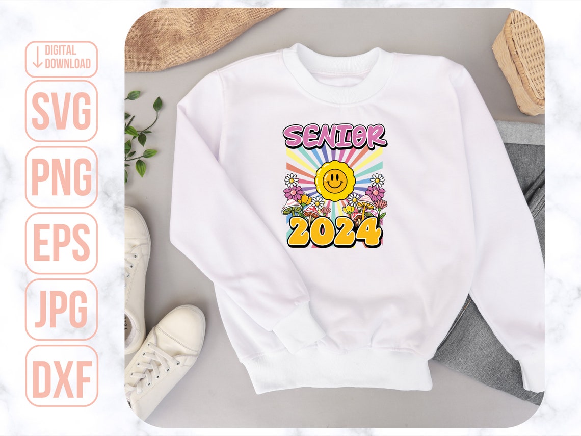 Senior Class Svg Retro Groovy Girl Class of 2024 Svg - Etsy