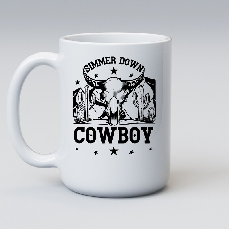 Simmer Down Cowboy Svg, Cute Western Svg, Desert Shirt Svg - Etsy