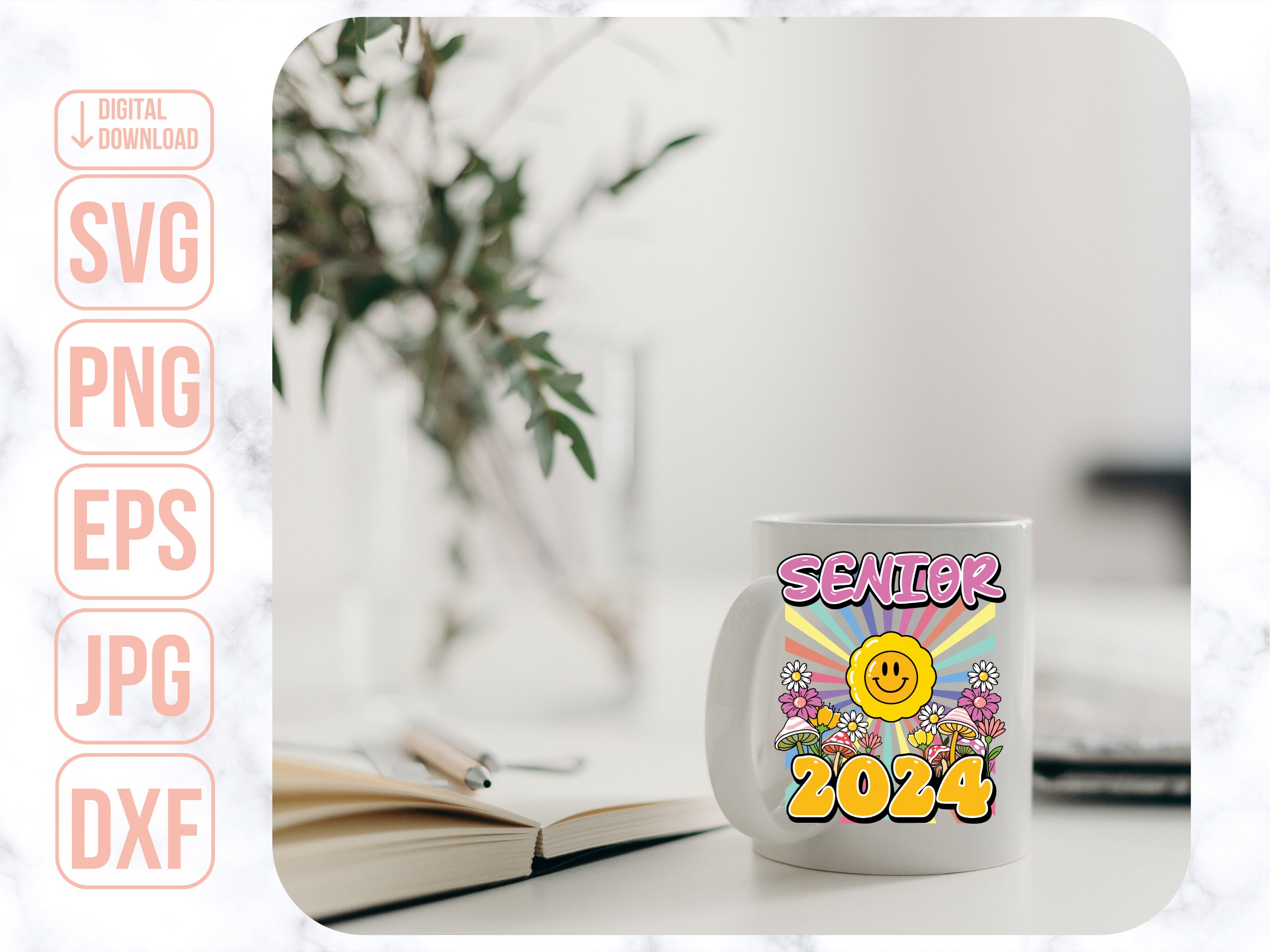 Senior Class Svg Retro Groovy Girl Class of 2024 Svg - Etsy