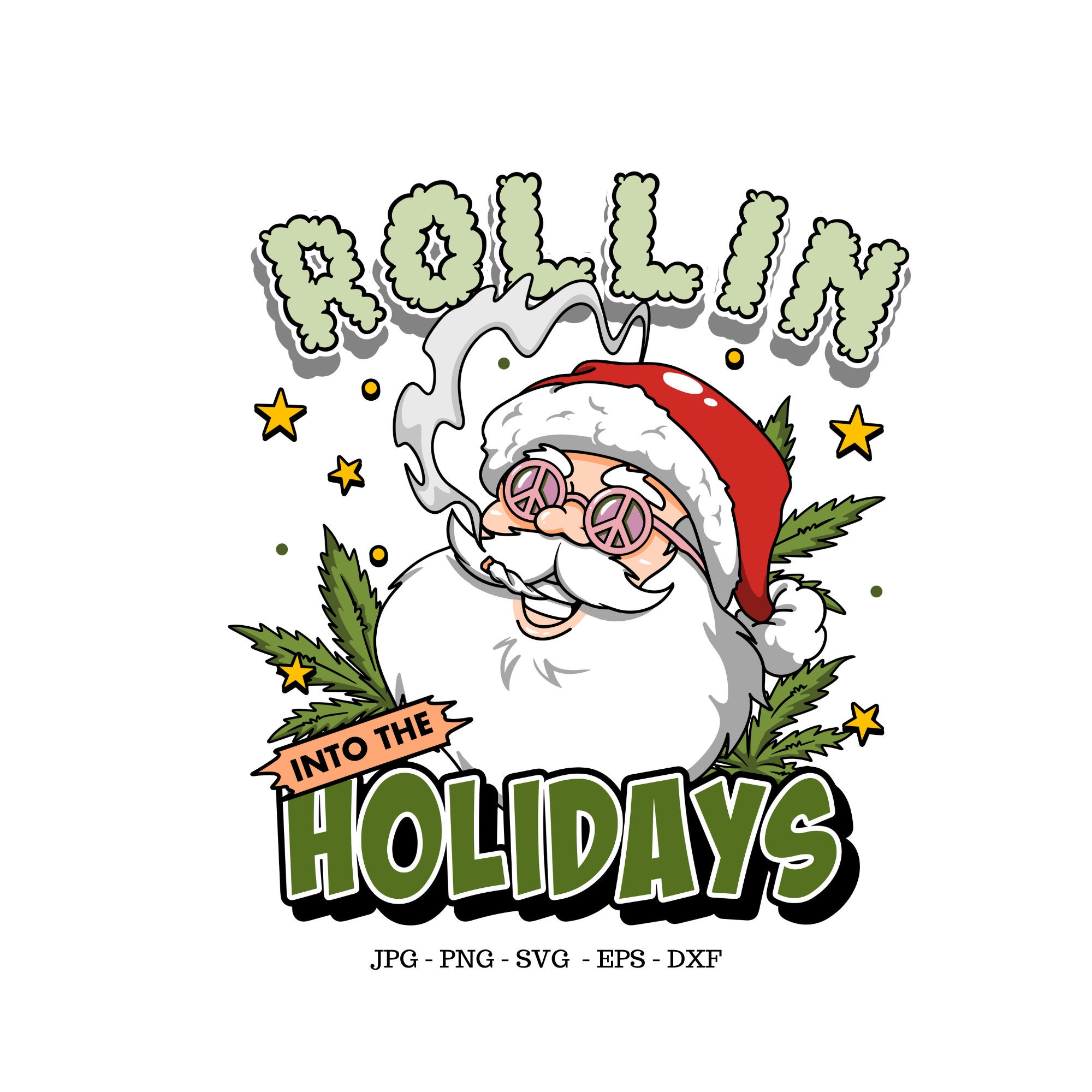 Funny Santa Svg, Png Designs, Funny Christmas, 420 Svg - Etsy