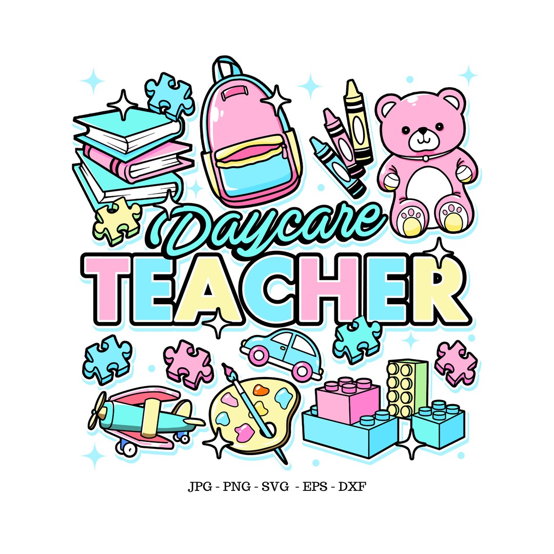 Daycare Teacher Svg, Gift for Childcare, Childcare Worker, Daycare ...