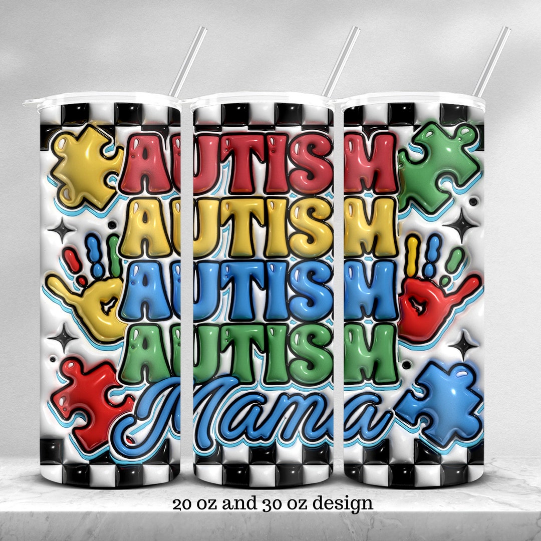 Autism Tumbler Png, Autism Mama, Autism Month Png, Autistic Pride - Etsy