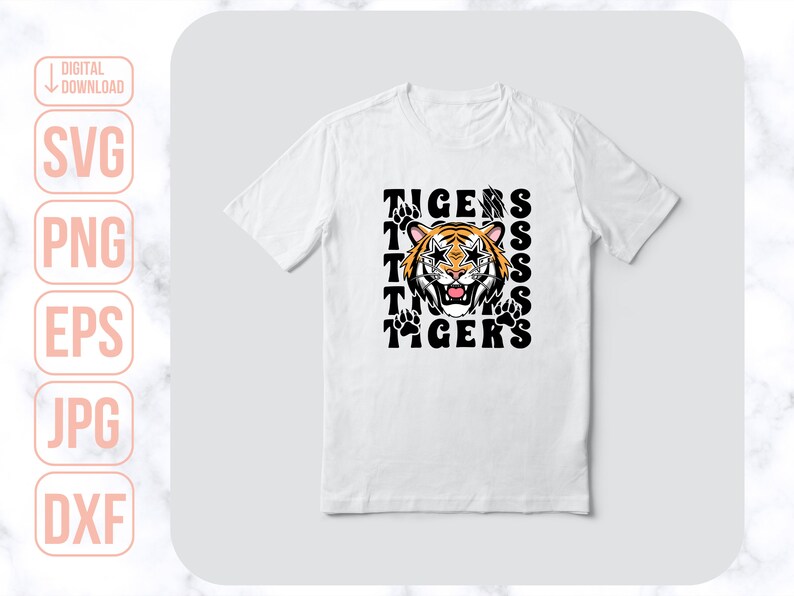 Tiger Mascot Svg Tigers Cheer Tiger School Svg Tigers Png - Etsy