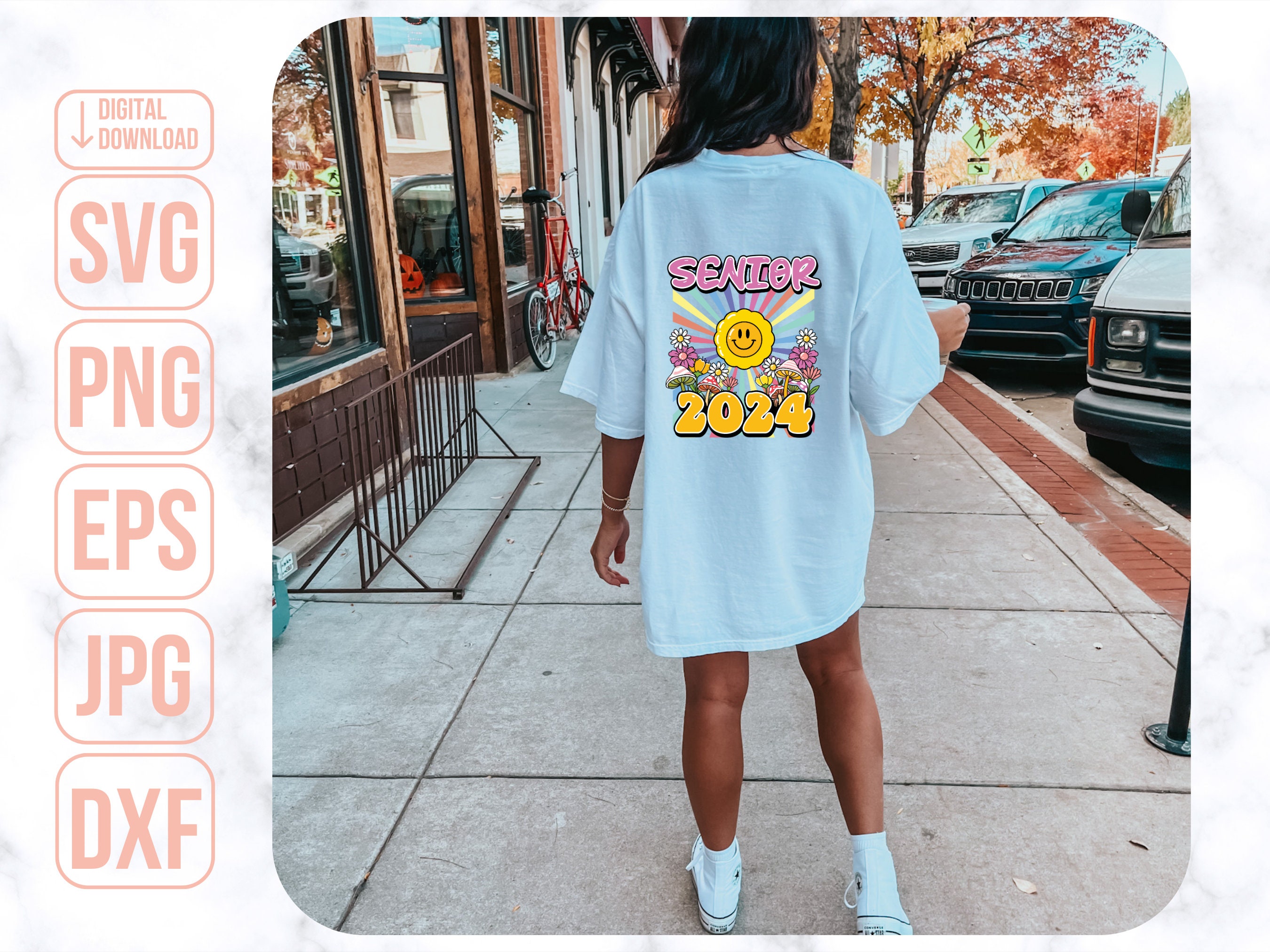 Senior Class Svg, Retro Groovy Girl, Class of 2024 Svg, Graduating ...