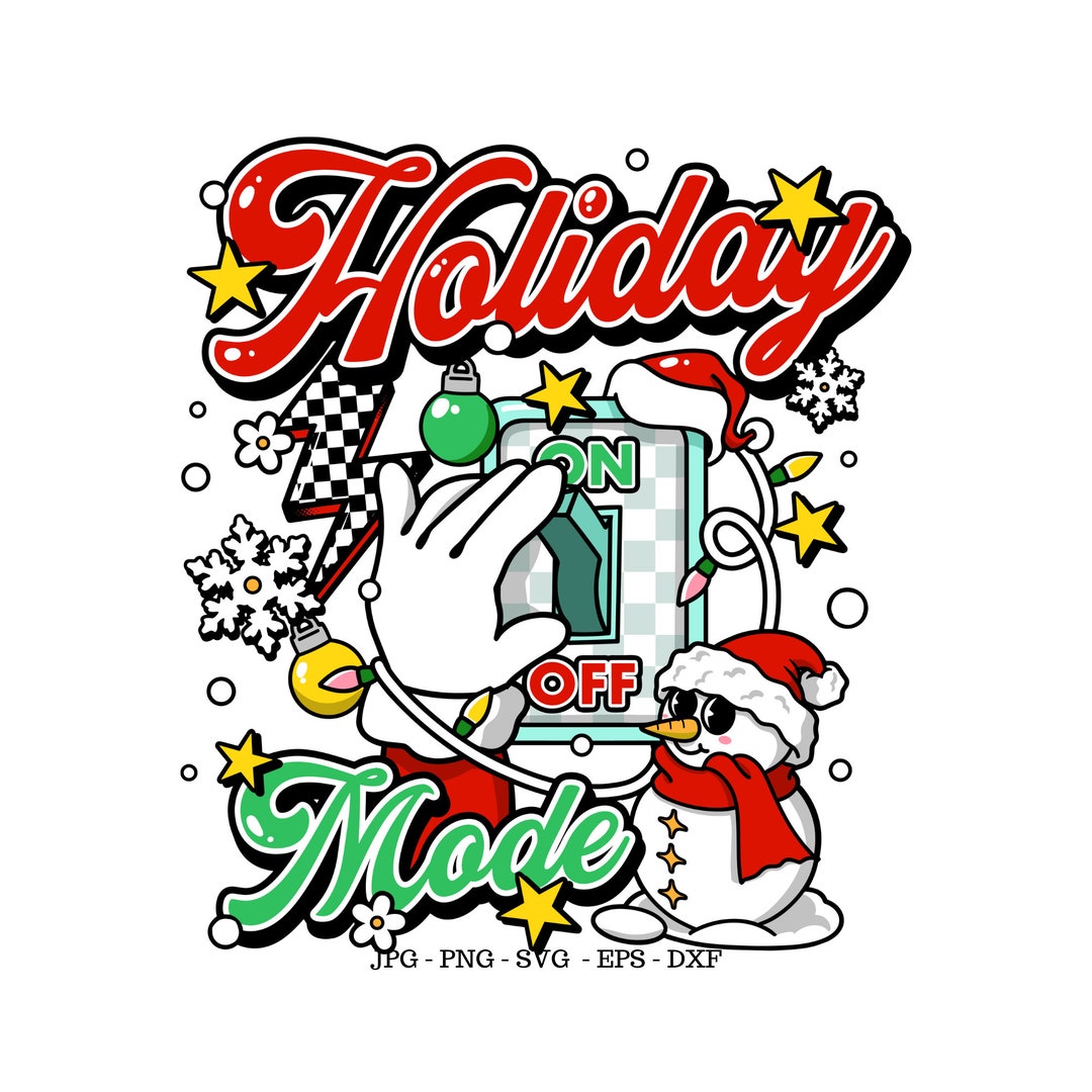 Holiday Mode, Christmas Design, Activate Design, Holiday Spirit - Etsy