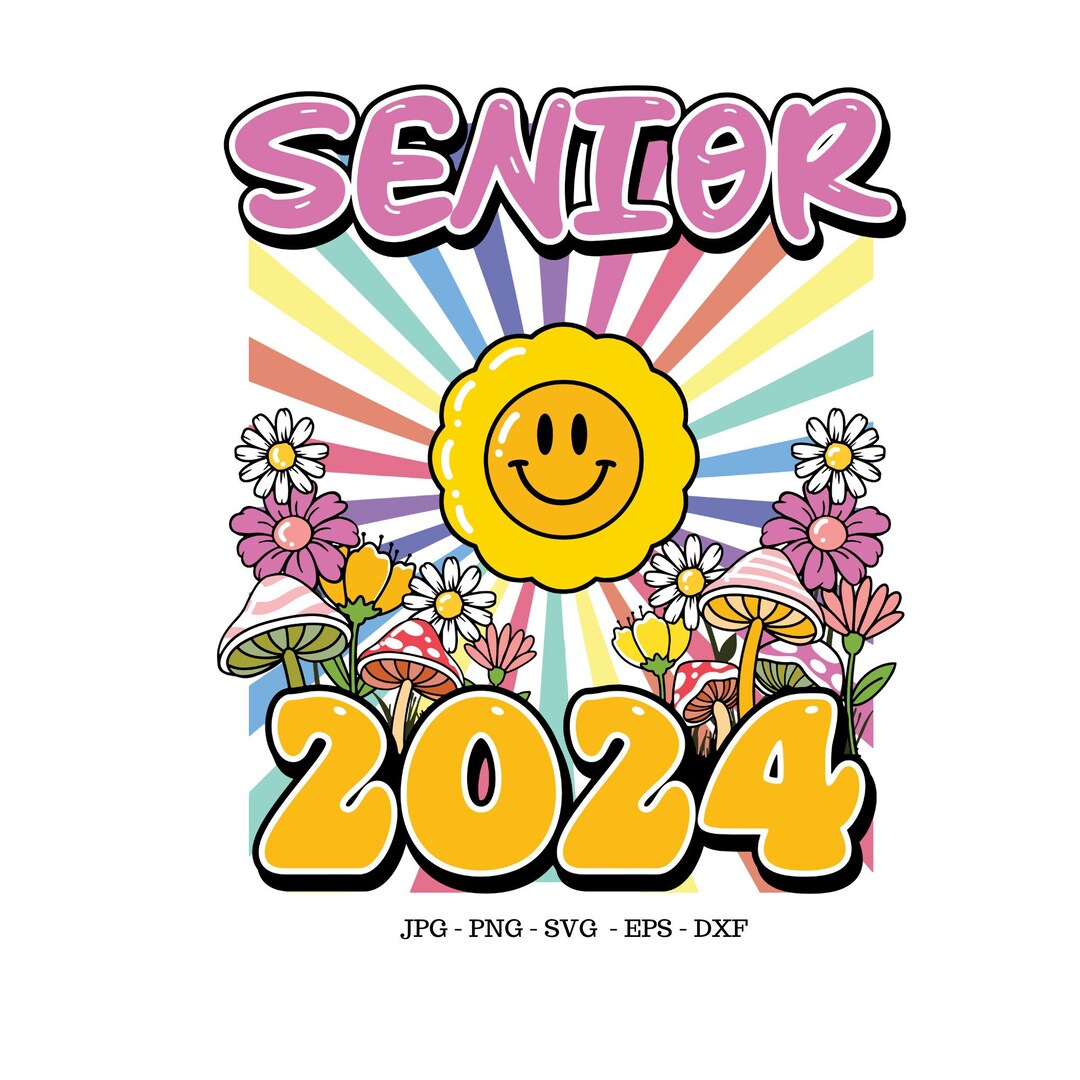 Senior Class Svg, Retro Groovy Girl, Class of 2024 Svg, Graduating ...